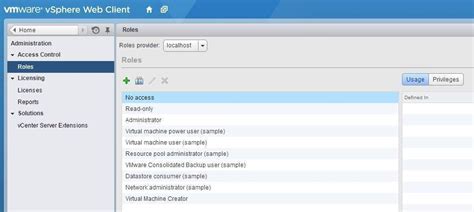 roles explained vmware esxi