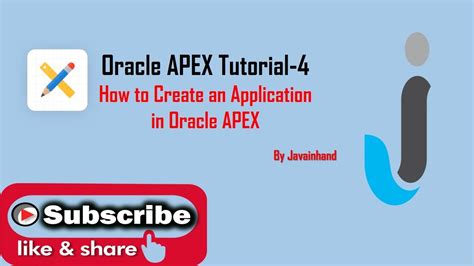 oracle apex tutorial 4 create an application in oracle apex