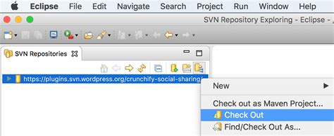 how to setup wordpress plugin into eclipse svn subversion repository