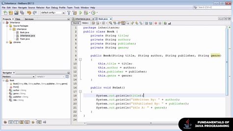 class inheritance the fundamentals of java youtube