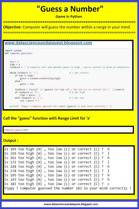 data science and ai quest building a number guessing game by computer