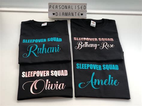 Slumber Party Sleepover Squad Birthday Girl Personalised Etsy Uk