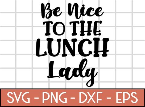 Cute Lunch Lady Svg Lunch Lady Squad Svg Cafeteria Worker Etsy