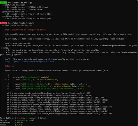 unexpected token with jsx syntax · issue 9335 · storybookjs