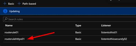 application gateway the listener azuretracks
