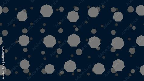 Vidéo Stock Heptagon Symbols Float Horizontally From Left To Right