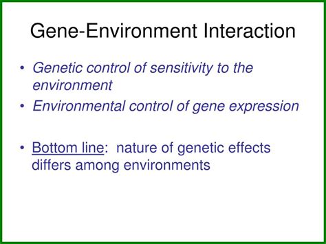 Ppt Gene Environment Interaction And Correlation Powerpoint