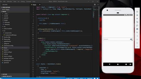 react native dynamically show and hide password content example youtube