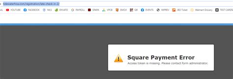 getting access token missing error upon payment submission