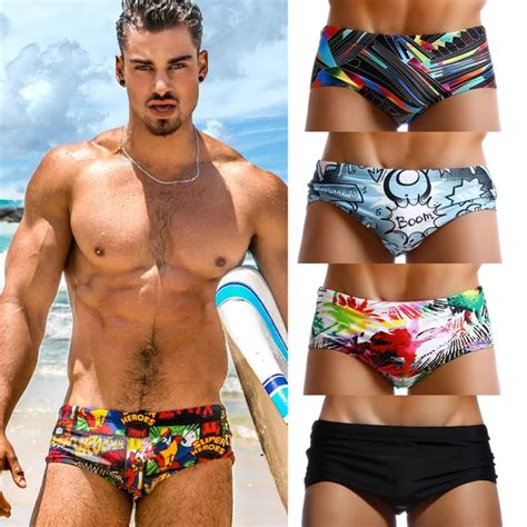 Taddlee Brand Pack Of 4 Swimwear Men Swimsuits Swim Boxer Briefs Bikini