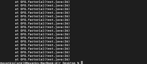heap and stack memory errors in java geeksforgeeks