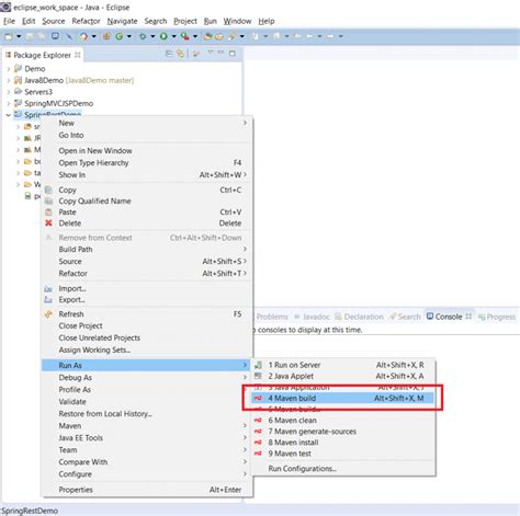 creating a spring rest application in maven and eclipse learnjava