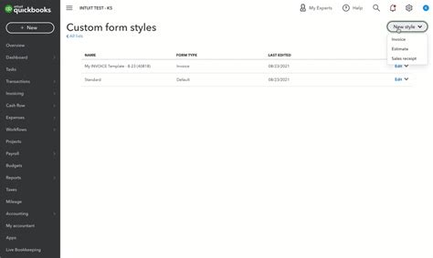 Customize Invoices Quickbooks Online Method