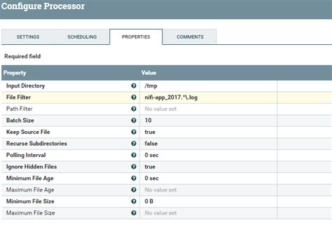 solved how to use file filter in getfile processor at nif