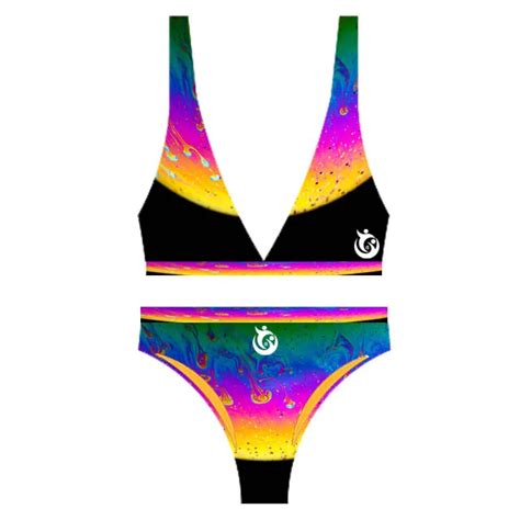 New Arrival Swim Wear Thong Bikinis Purple Color Stripped 2 Pieces Mini