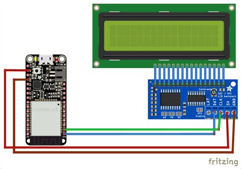 interfacing 16x2 lcd with esp32 using i2c internet clock electronic