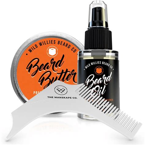 Wild Willies Beard Oil Beard Butter And Beard Shaping Tool Mens