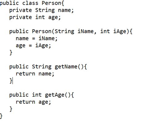 solved 1 given the person class specified in person java