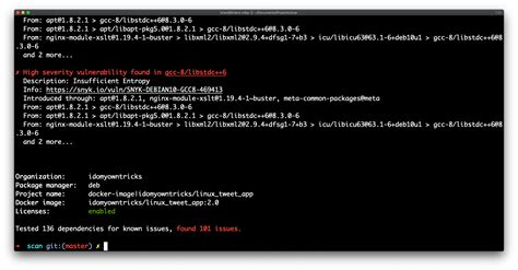 how to use docker security scan locally