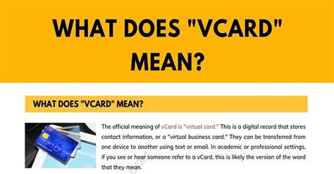 Vcard Meaning What Is A Vcard • 7esl