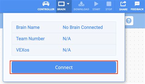 connecting with web based vexcode v5 windows vex library