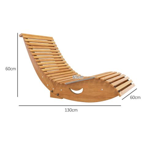 Outsunny Outdoor Rocking Chair W Slatted Seat Wooden Rocking Chair