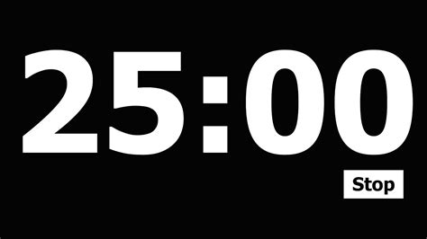 25 minute countdown timer youtube