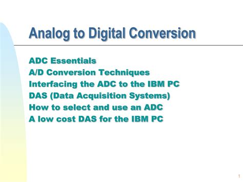 Ppt Analog To Digital Conversion Powerpoint Presentation Free