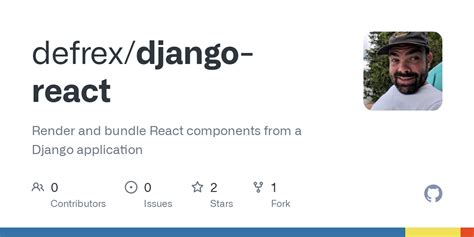 github defrex django react render and bundle react components from a