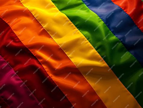 Premium Photo Rainbow Lgbt Flag Background Colorful Flag Blowing In
