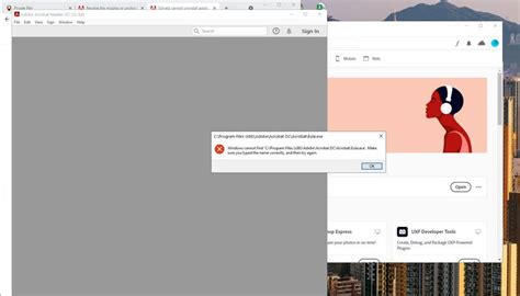 windows cannot find c program files x86 adobe adobe support