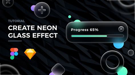 how to create neon glass effect figma and sketch tutorial youtube