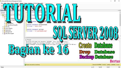 tutorial sql server 2008 bagian ke 16 create database drop database