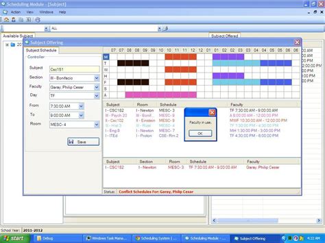 class scheduling and time tabling system c free source code