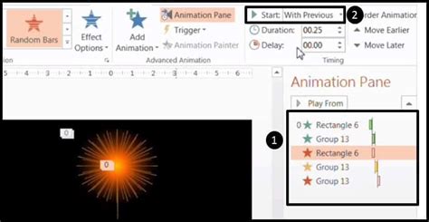 advanced powerpoint animation creating fireworks