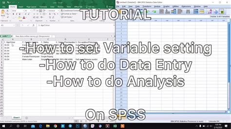 entering and analyzing data using spss youtube