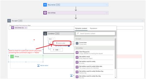 logic app to check if a row in azure table storage contains specific