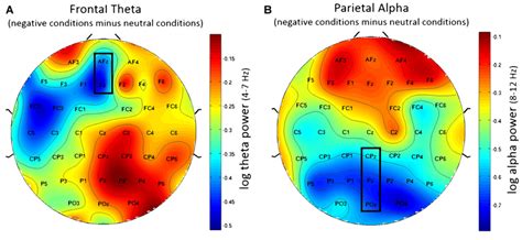 Topographic Plots Showing Difference In Eeg Workload Measures Between