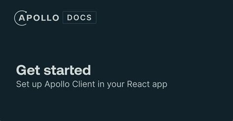 get started apollo graphql docs