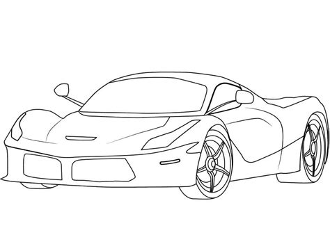 Coloriage Ferrari Laferrari Dessin Gratuit à Imprimer