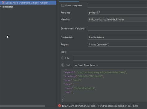 cannot find handler in project when not using lambda handler as a