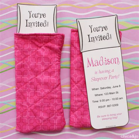 Sleepover Invitations For Teenagers