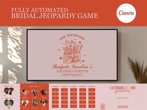 Bachelorette Jeopardy Powerpoint Game Template Bridal Jeopardy