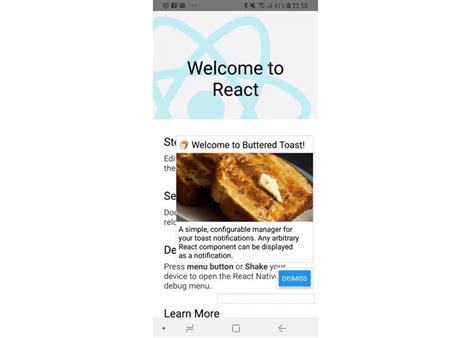 a customizable toast notification for react native