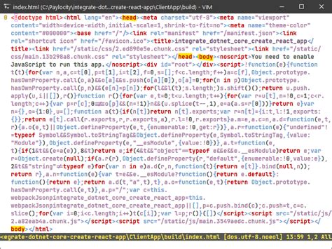 integrate create react app with core 5 simple talk