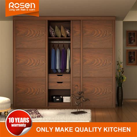 Wood Veneer Sliding Door Wardrobes Closets Designs Built In Bedroom