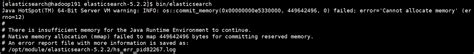 elasticsearch启动时报错：error cannot allocate memory errno 12