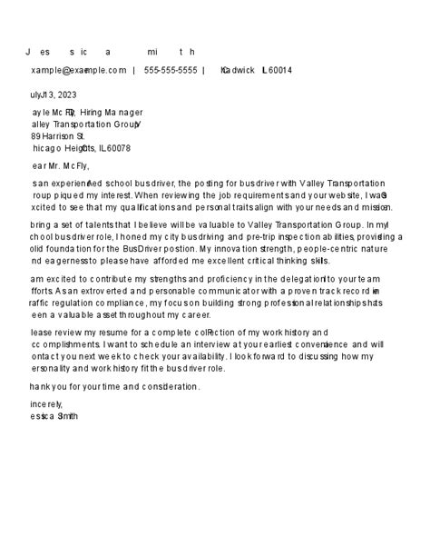 Application Letter Format