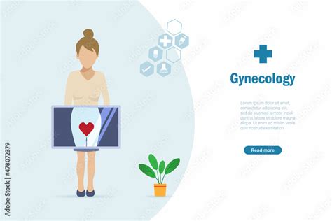 Gynecology Check Up Vaginal Exam Woman Standing With Vaginal