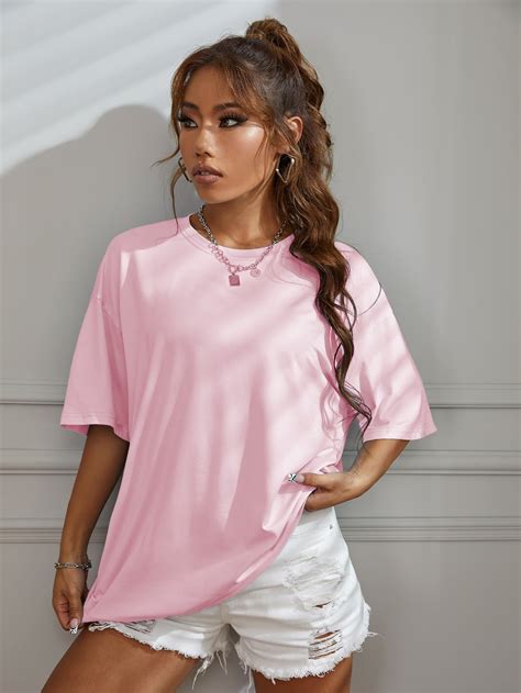 Shein Qutie Slogan Graphic Drop Shoulder Tee Shein Usa